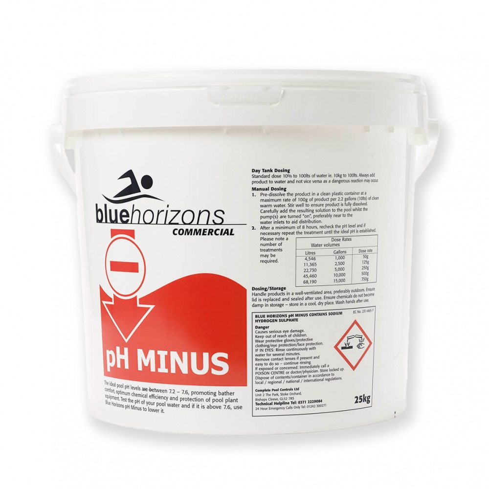 Blue Horizons PH Minus Granules 25kg - PH Reducer For Swimming Pools - PoolMarket